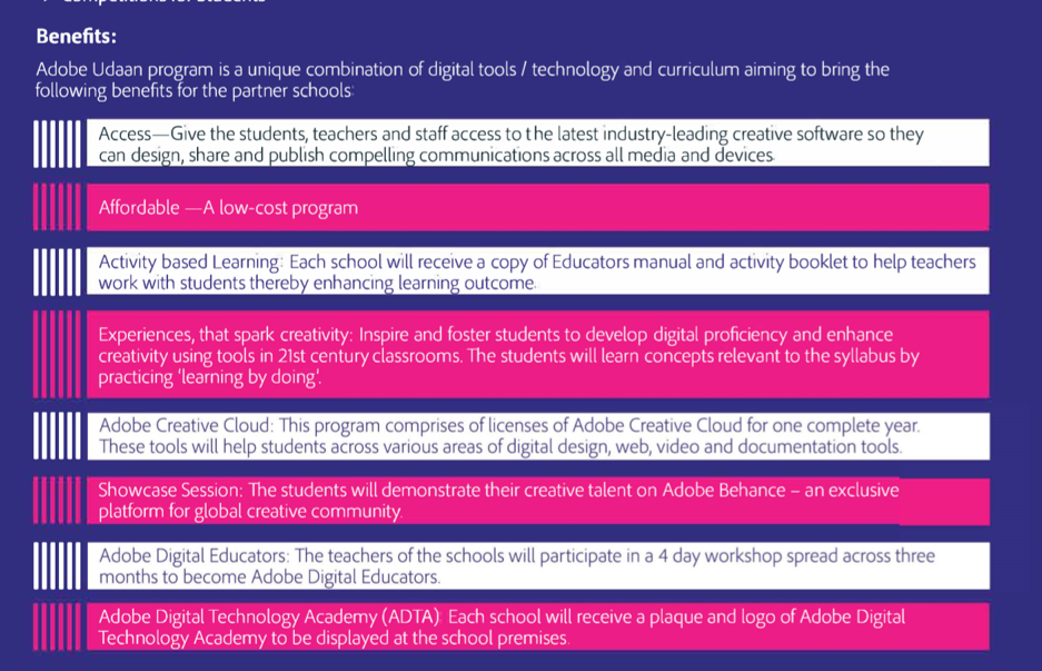 Adobe Education Programs – De Pedagogics – nurturing education